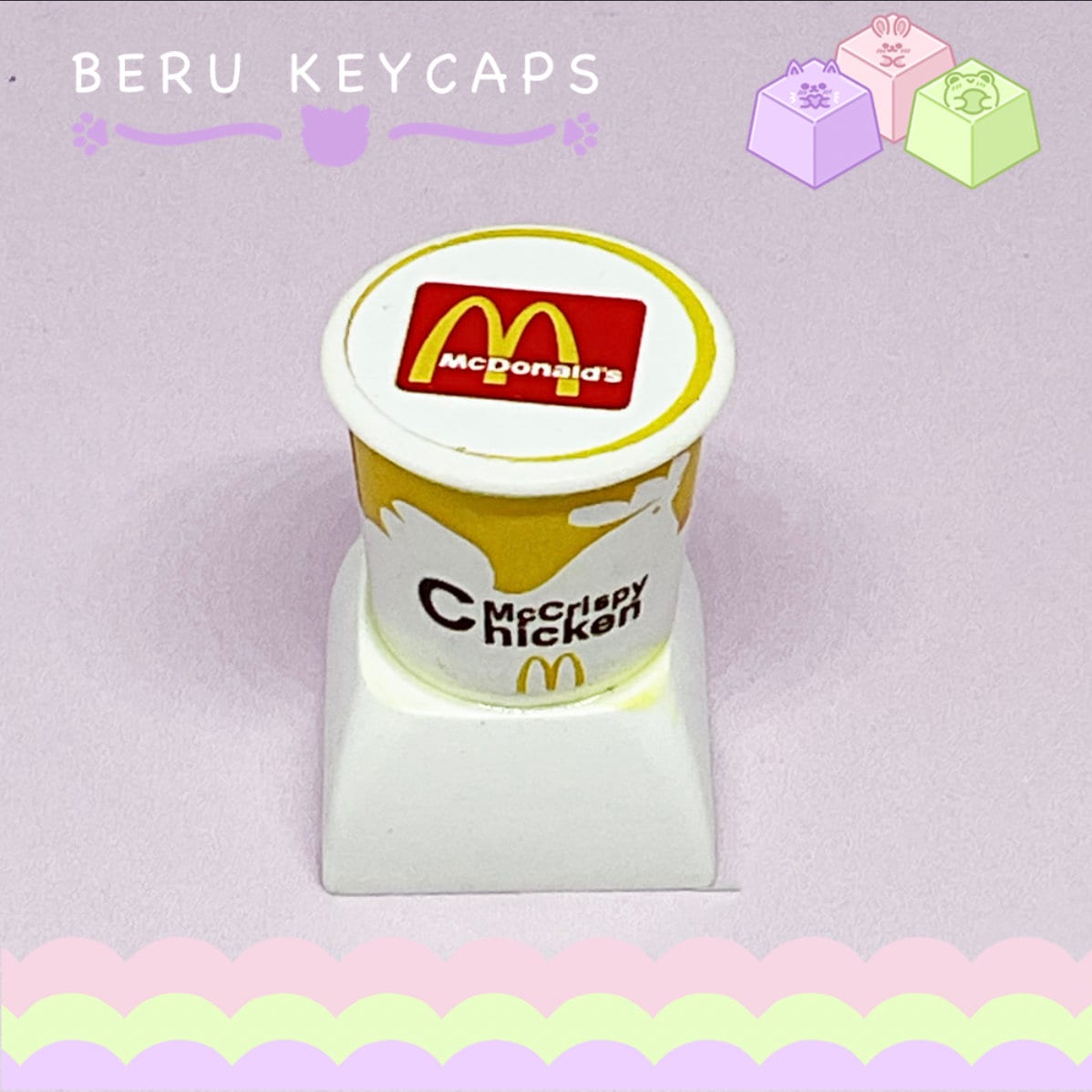 Custom Artisan Fast Food Keycaps for Mechanical Keyboard Cute Keycap ...