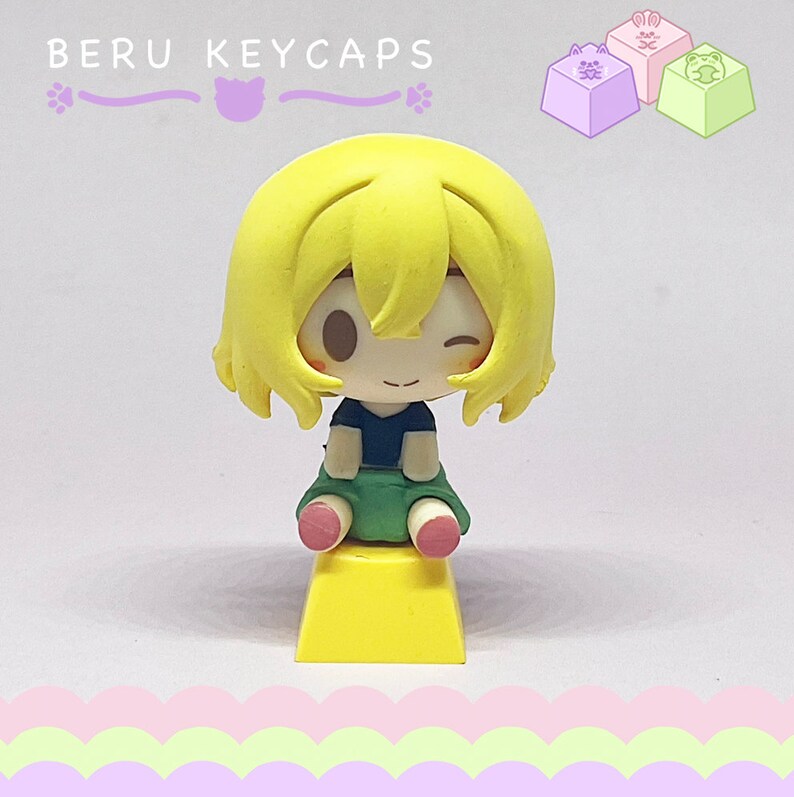 Custom Artisan Rental Kanojo Keycaps for Mechanical Keyboard Cute ...