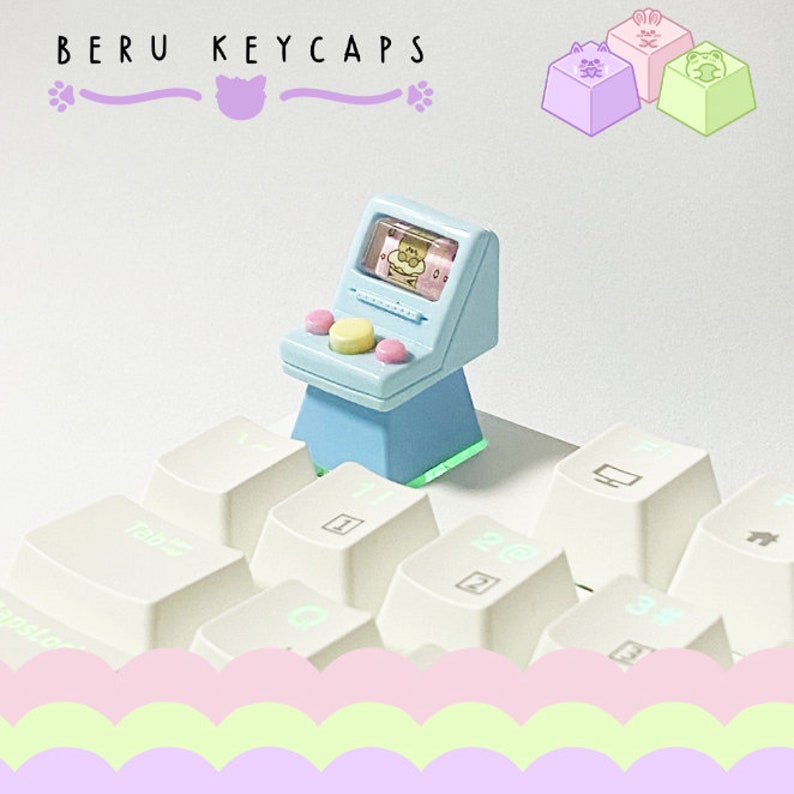 Custom Artisan Retro Arcade Keycaps for Mechanical Keyboard Cute Keycap ...