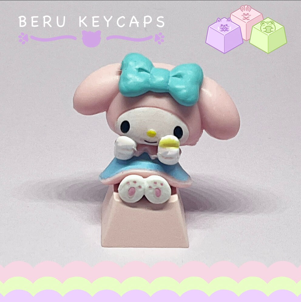 Custom Artisan Sanrio 3 Keycaps for Mechanical Keyboard Cute Keycap ...