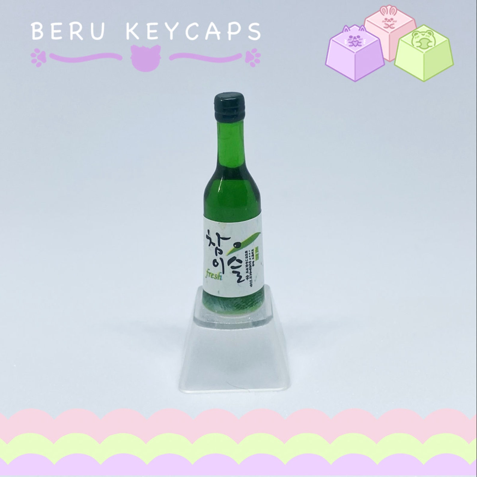 Custom Artisan Soju Keycaps for Mechanical Keyboard Cute Keycap Soju ...