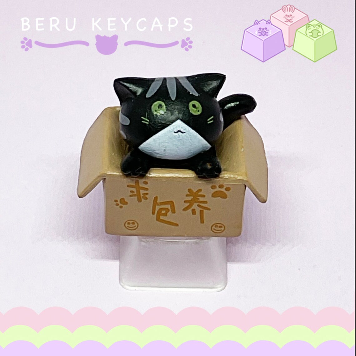 Custom Artisan Cats in the Box Resin Keycaps for Mechanical Keyboard ...