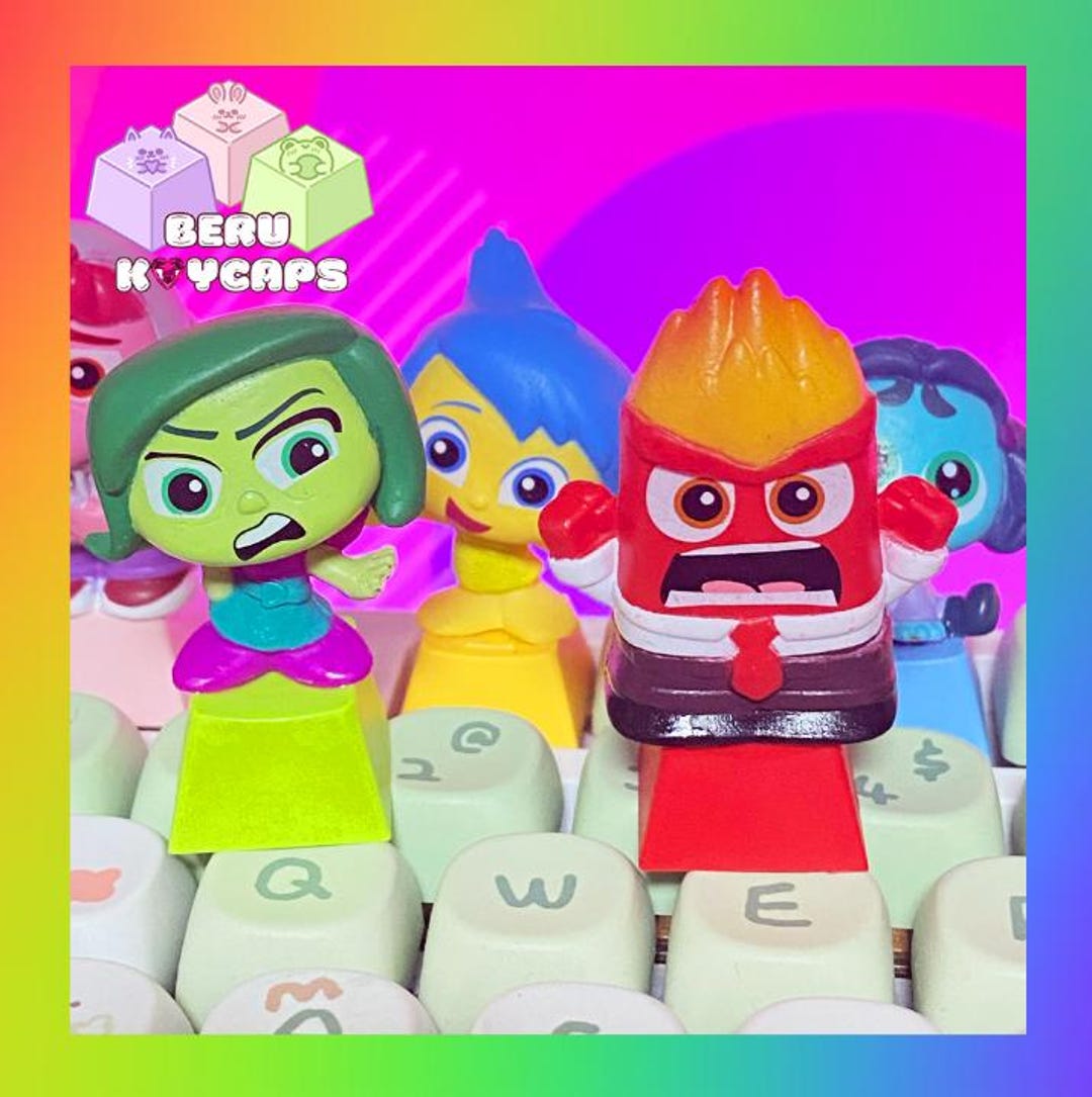 Inside Out 2 Keycaps Joy Sadness Anger Fear Disgust Ennui Embarrassment ...