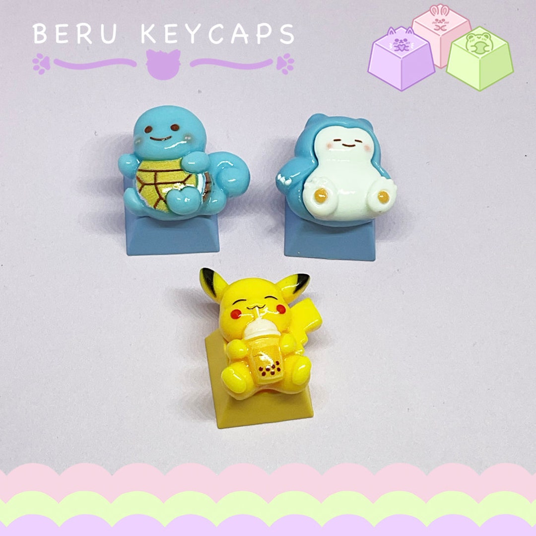 Custom Artisan Pokemon Keycaps for Mechanical Keyboard Cute Keycap ...
