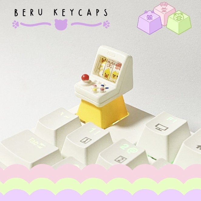 Custom Artisan Retro Arcade Keycaps for Mechanical Keyboard Cute Keycap ...