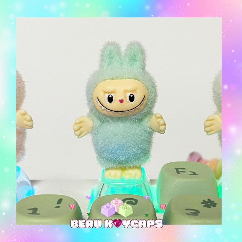 Custom Artisan Labubu Keycaps for Mechanical Keyboard Cute Keycap ...