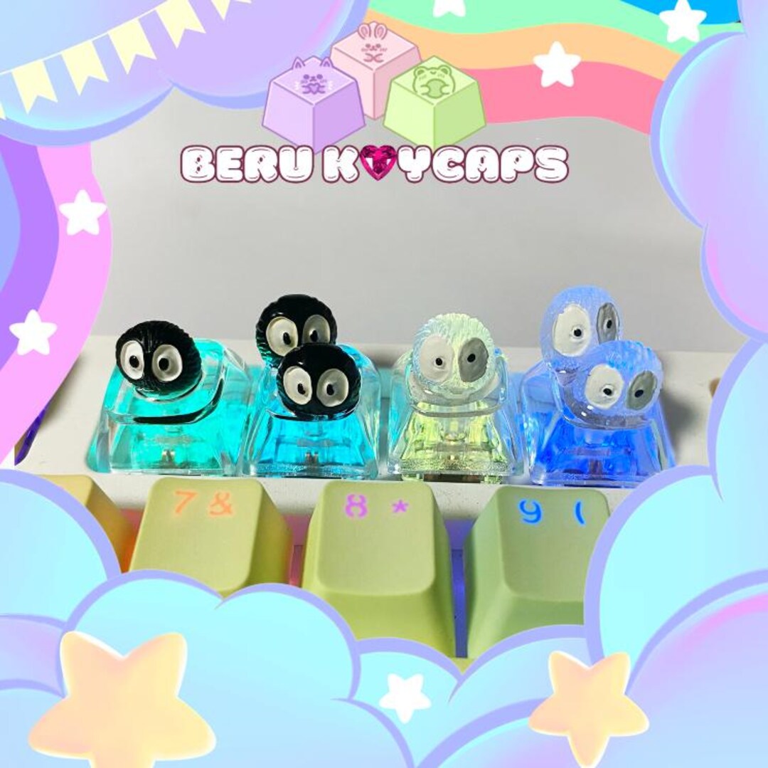 Custom Artisan Ghibli Mini Dust Sprites Artisan Keycaps - Etsy