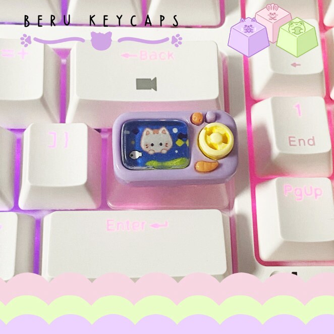 Custom Artisan Switch Keycaps for Mechanical Keyboard Cute Keycap ...