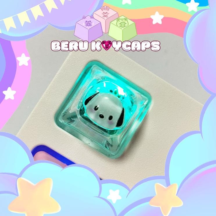 Custom Artisan Sanrio Keycaps Melody Kuromi Kerropi Cinnamoroll Pochaco ...