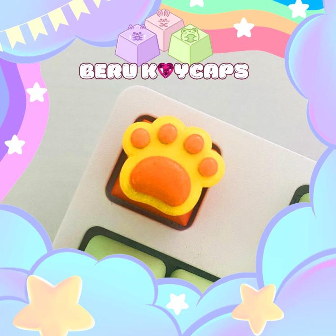 Custom Artisan Paw Keycaps Solid for Mechanical Keyboard Cute Keycap ...