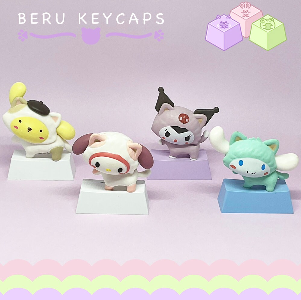 Custom Artisan Sanrio Backspace Keycaps for Mechanical Keyboard Cute ...