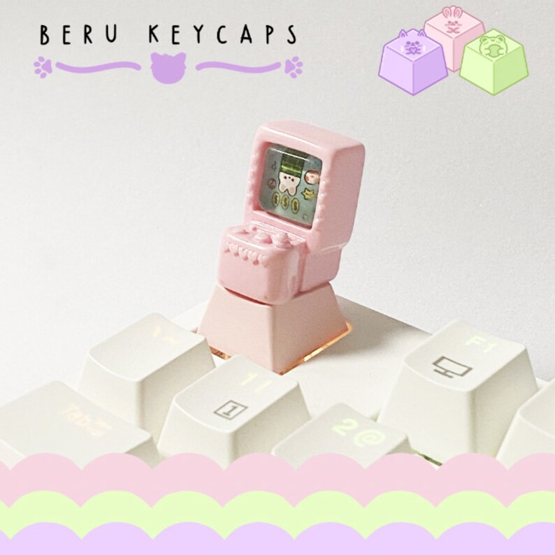 Custom Artisan Retro Arcade Keycaps for Mechanical Keyboard Cute Keycap ...