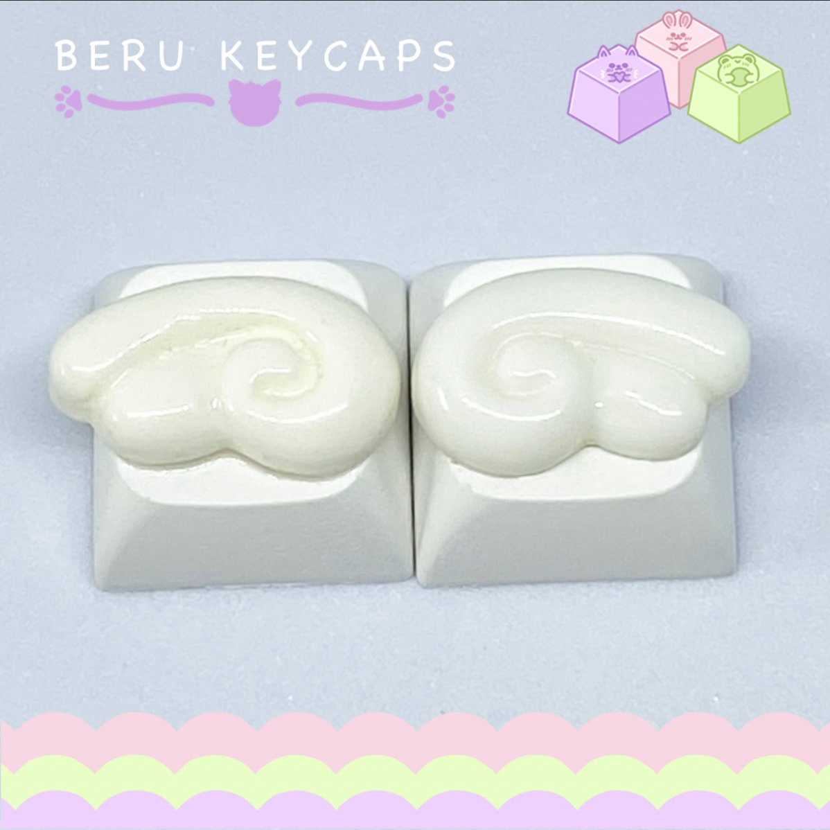 Custom Artisan Small Wings Resin Keycaps for Mechanical Keyboard Cute ...