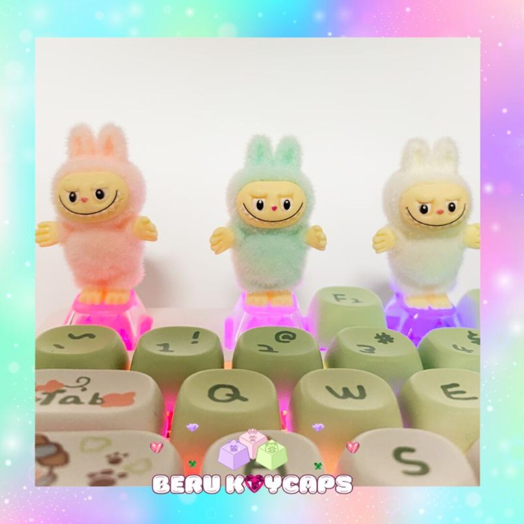 Custom Artisan Labubu Keycaps for Mechanical Keyboard Cute Keycap ...