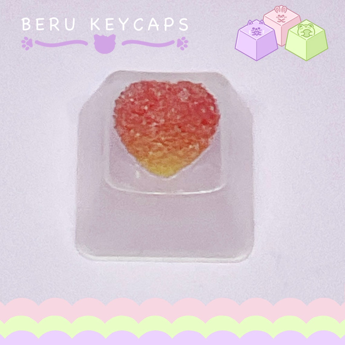 Custom Artisan Hearts Keycaps for Mechanical Keyboard Cute Keycap ...