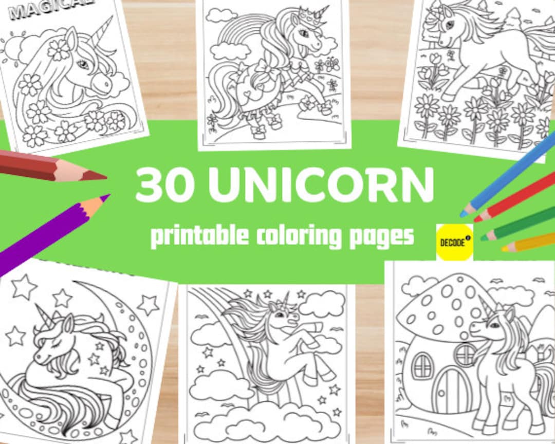 Magical Unicorn Coloring Book - Etsy
