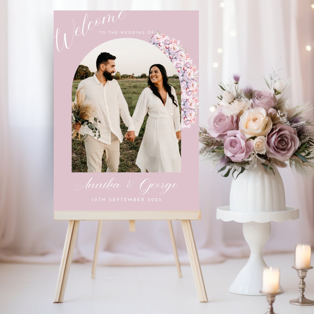 Wedding Welcome Sign French Garden Wedding Welcome Sign Spring Park ...