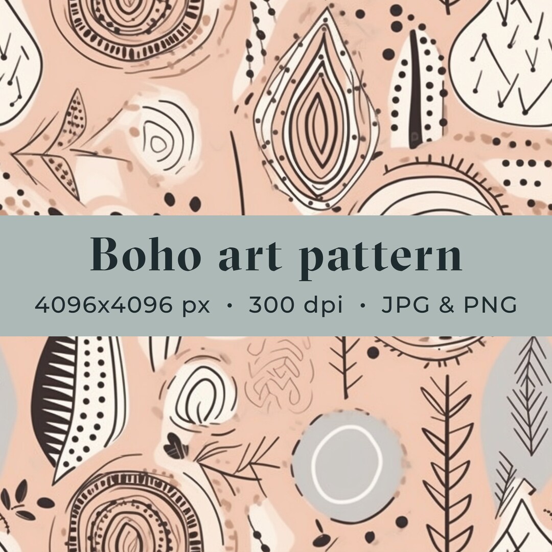 Boho Patterns Digital Pattern seamless Design Digital - Etsy