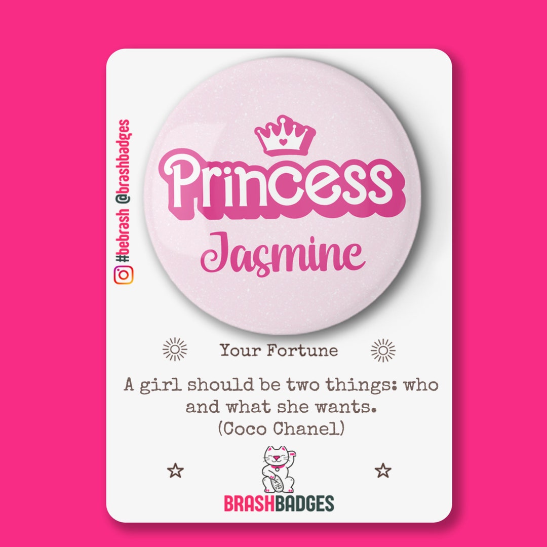 Personalised Princess Badge, Birthday Girl Badge, Party Favours for ...