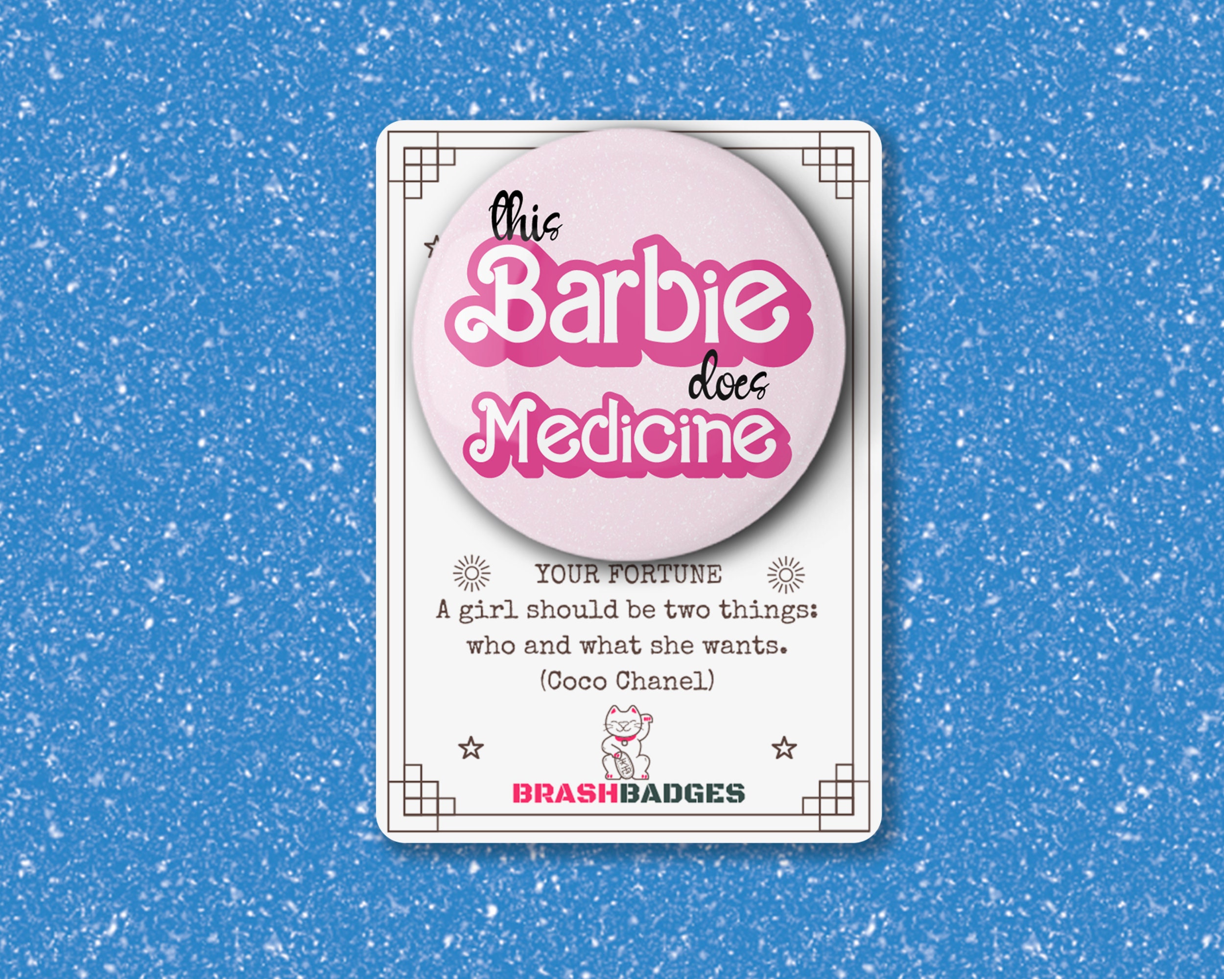 Student and Work Barbie Inspired Badges Great Gift for University ...