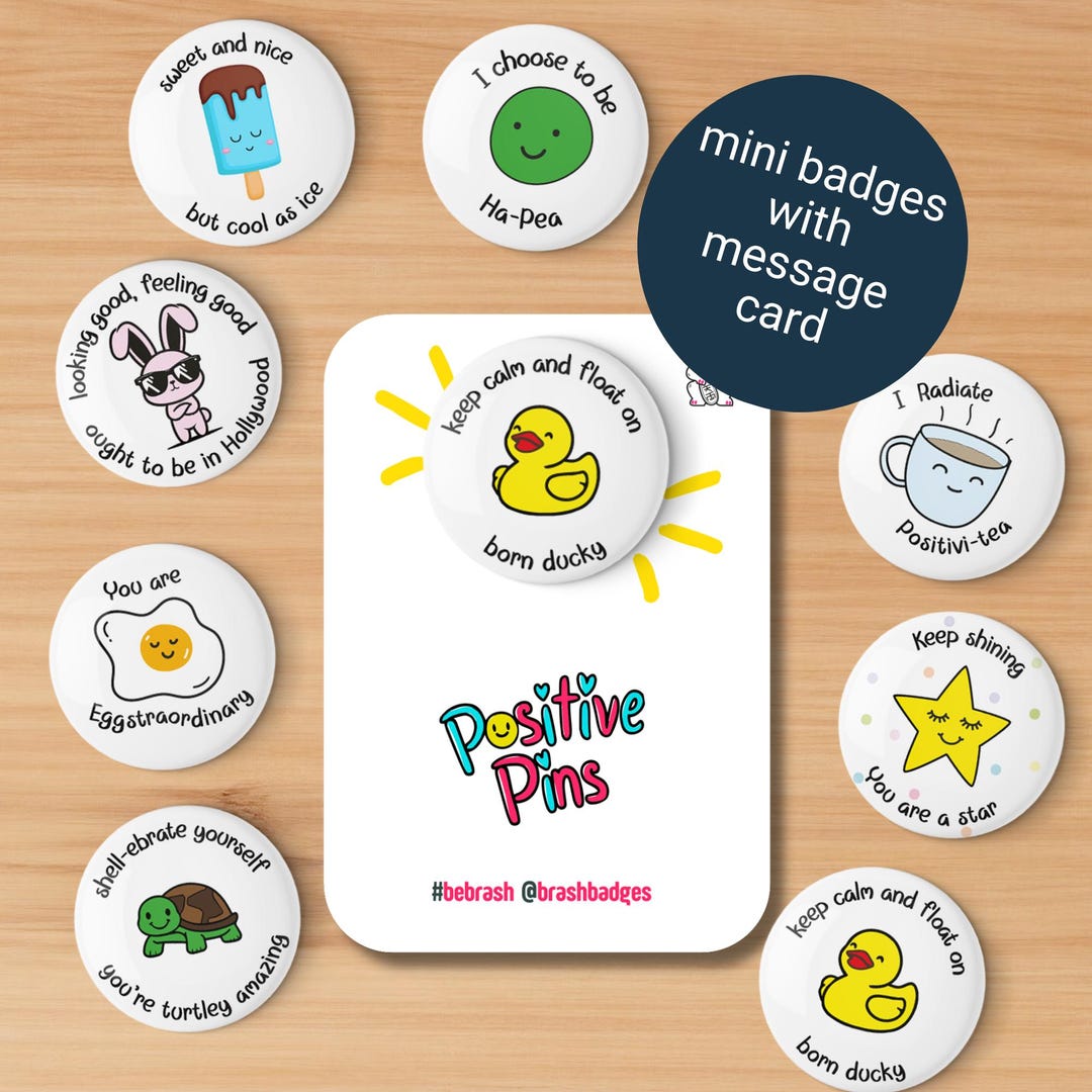 10+ Positive Mini Badges - Perfect for Office, Team & Staff ...
