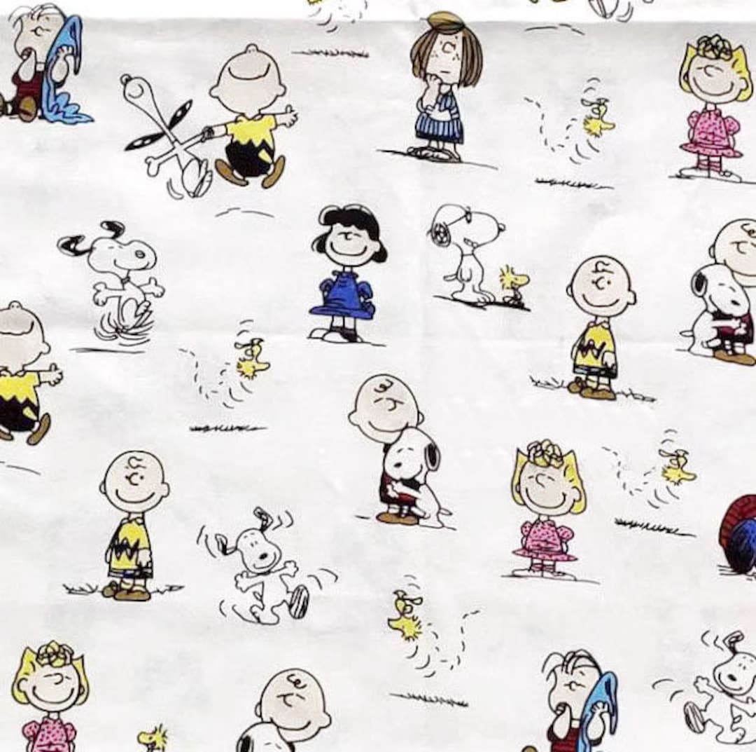 PEANUTS Characters Fabric, 100% Cotton, Printed Fabric, Cartoon Fabric ...