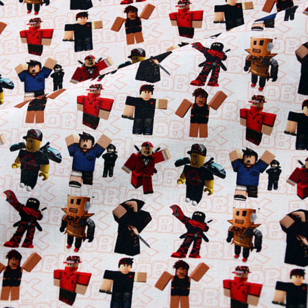 Roblox Fabric, 100% Cotton, Printed Fabric, Cartoon Fabric, by the Half ...