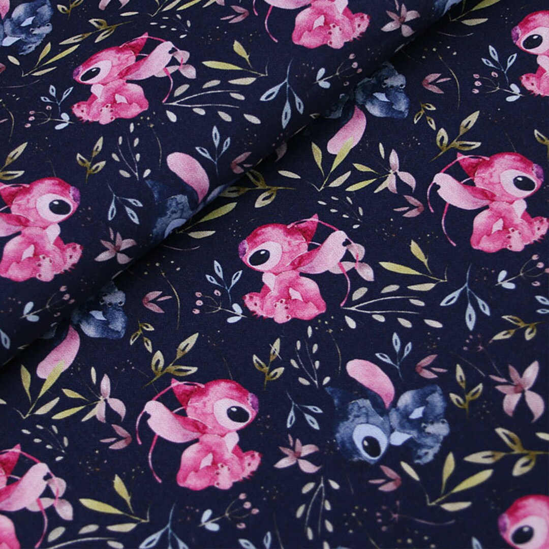 Colorful Stitch Fabric, 100% Cotton, Printed Fabric, Cartoon Fabric, by ...