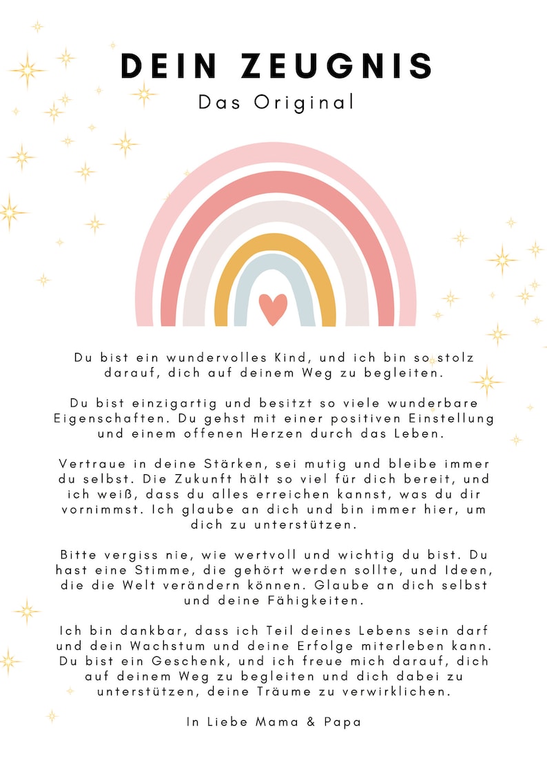 Das wahre Zeugnis für Kinder - zum Zeugnis Motivation - PDF Download ...