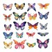 Butterfly Clipart PNG Watercolor Butterflies Digital Download Printable ...