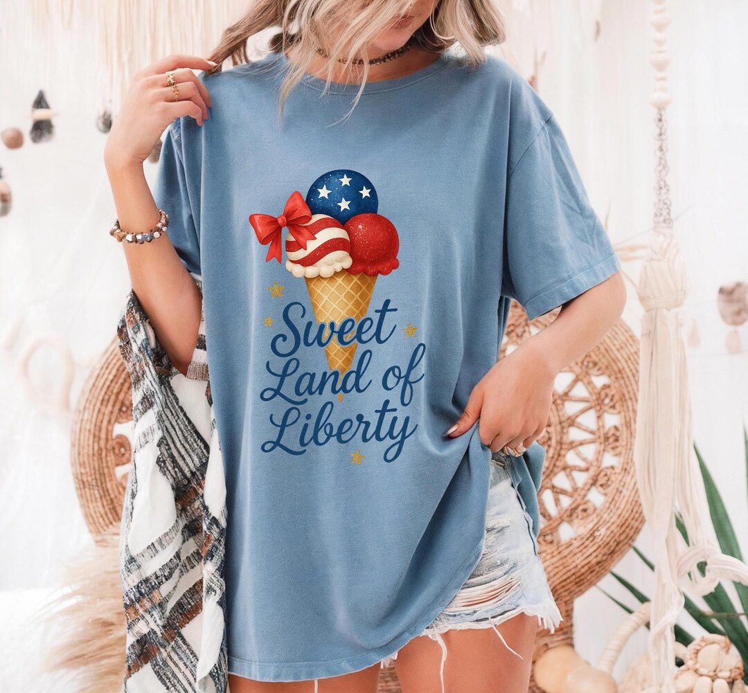 Patriotic Ice Cream PNG, 4th of July, Sweet Land of Liberty USA Png ...