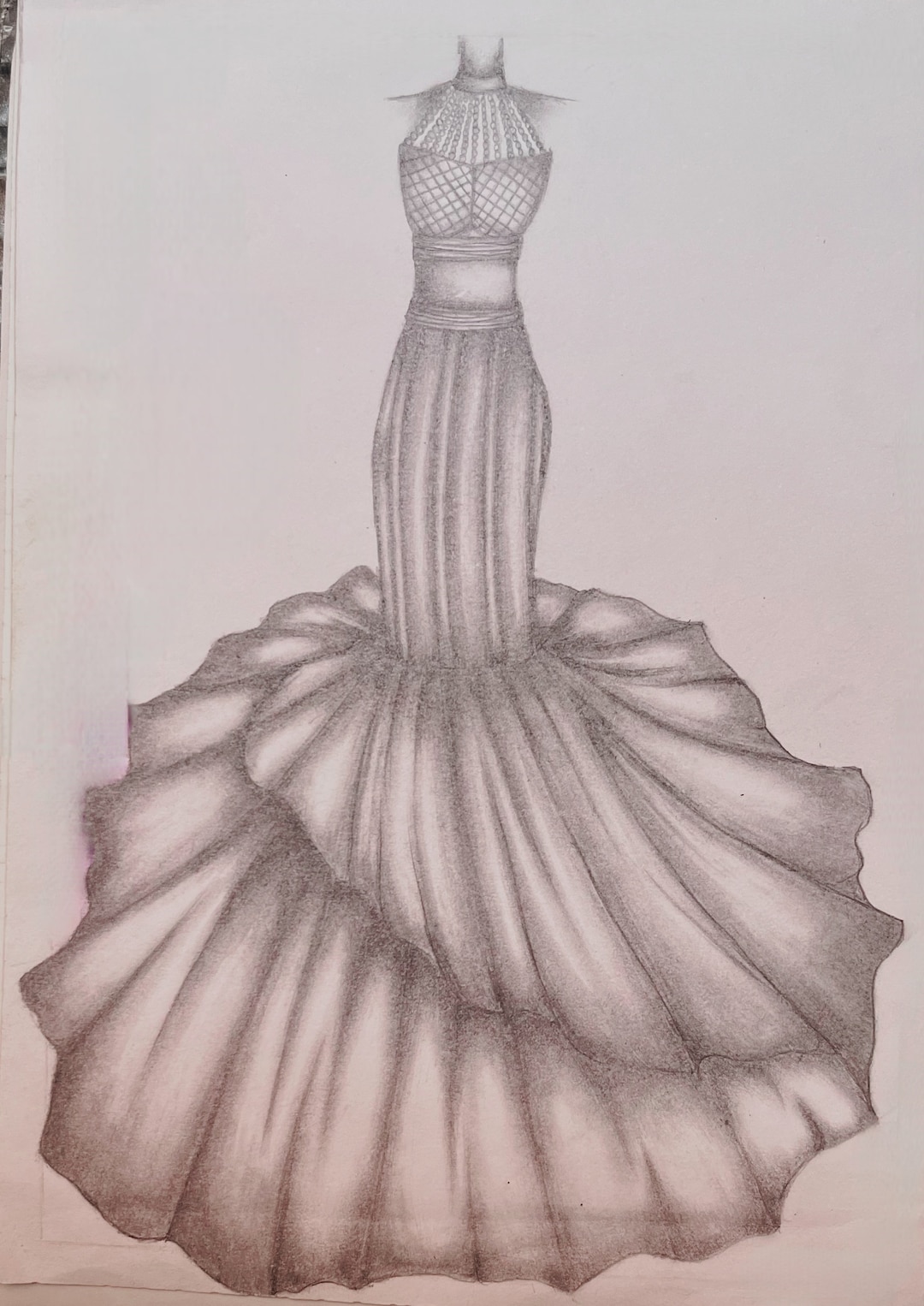 Mermaid Dress Sketch - Etsy