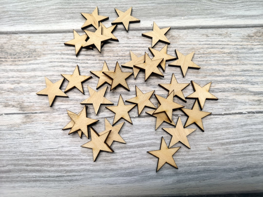 Blank Laser Cut Wooden Stars | Wood Star | Unfinished Stars | Wooden ...