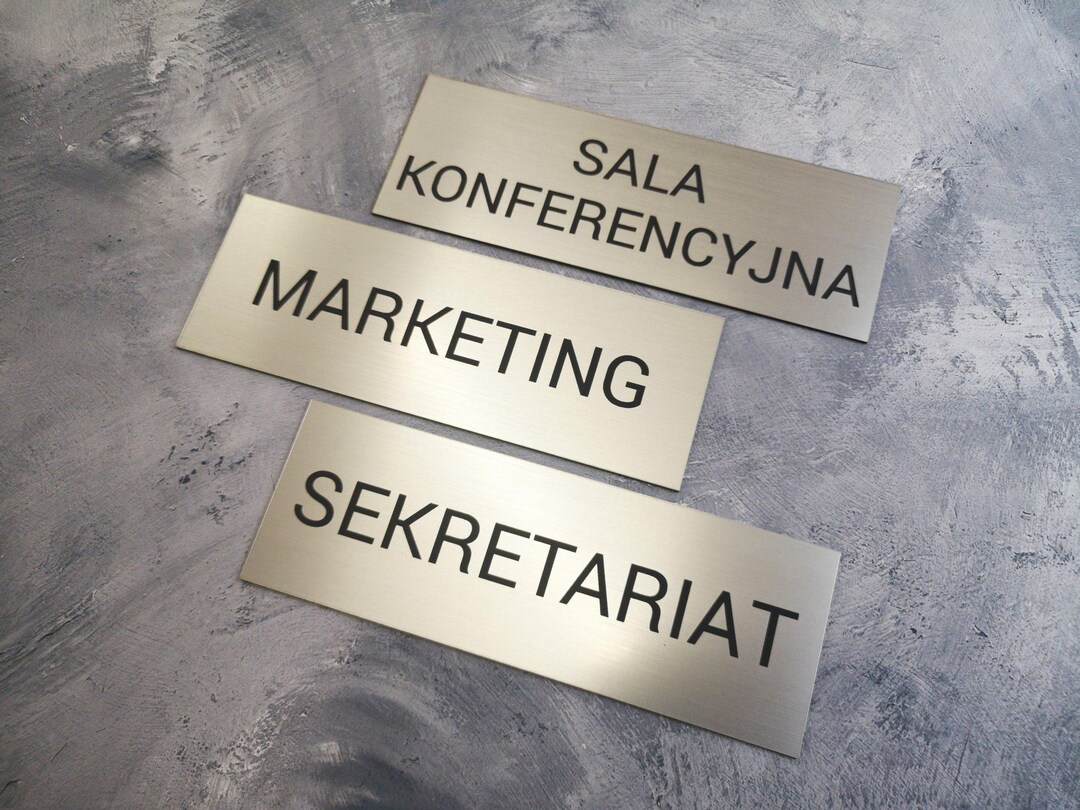 Custom Engraved Wall Sign, Personalized Door Sign, Office Plate, Name ...