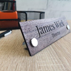 Solid Wood Desk Name Plate Custom Engraved, Personalized Desk Sign ...