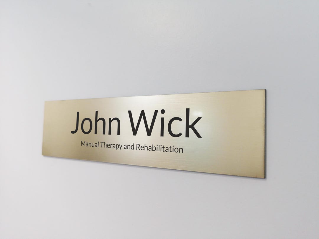 9 X 2" (225x50 Mm) Custom Engraved Wall Name Plate, Personalized Door ...