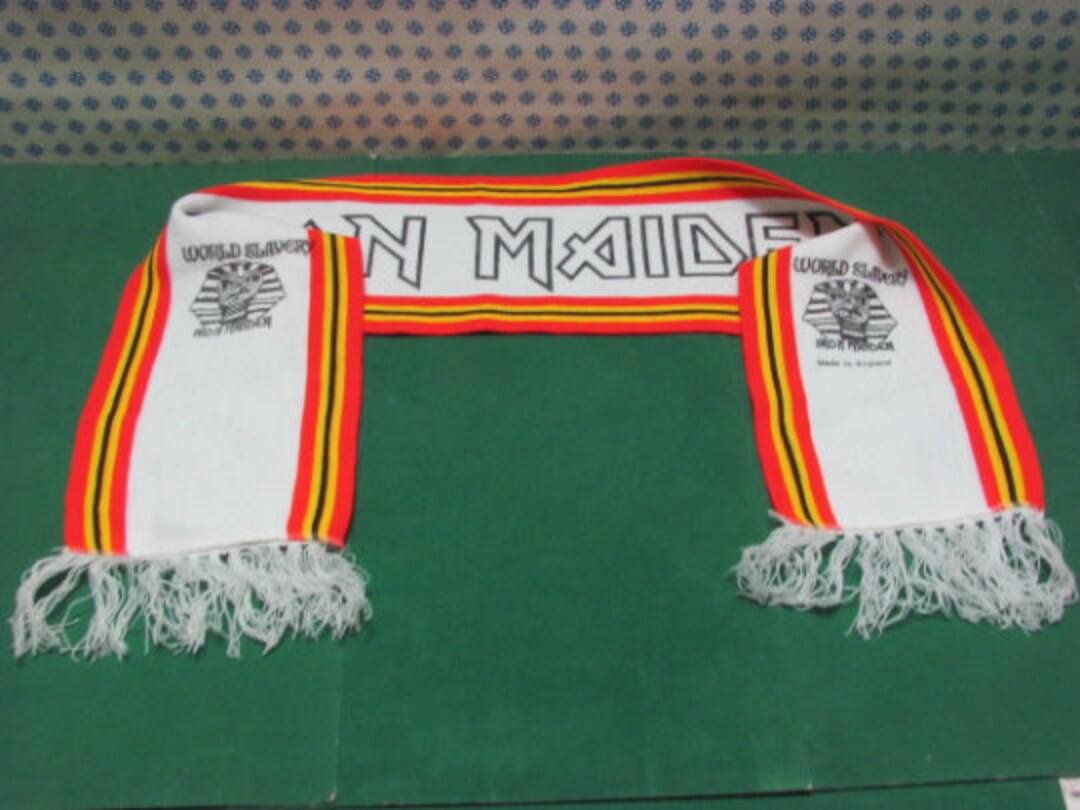 Vintage 1980s IRON MAIDEN World Slavery Tour 84 Concert Scarf - Etsy