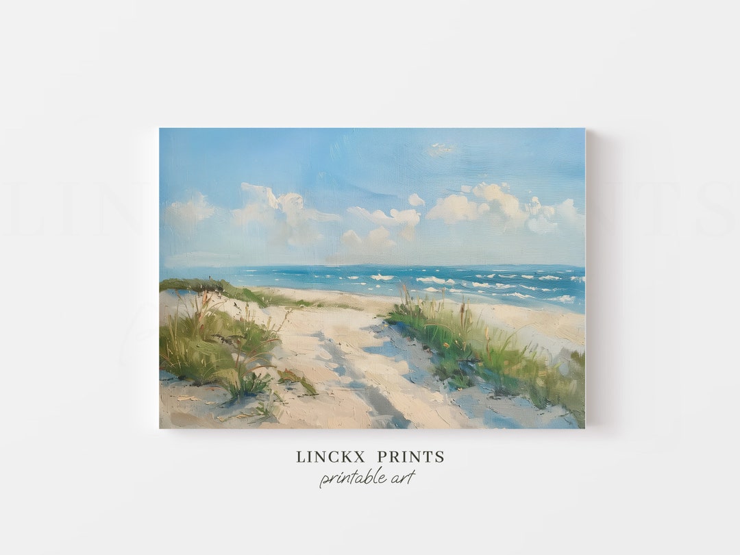 Seascape Painting, Beachscape Print, Beach Landscape Painting, Coastal ...