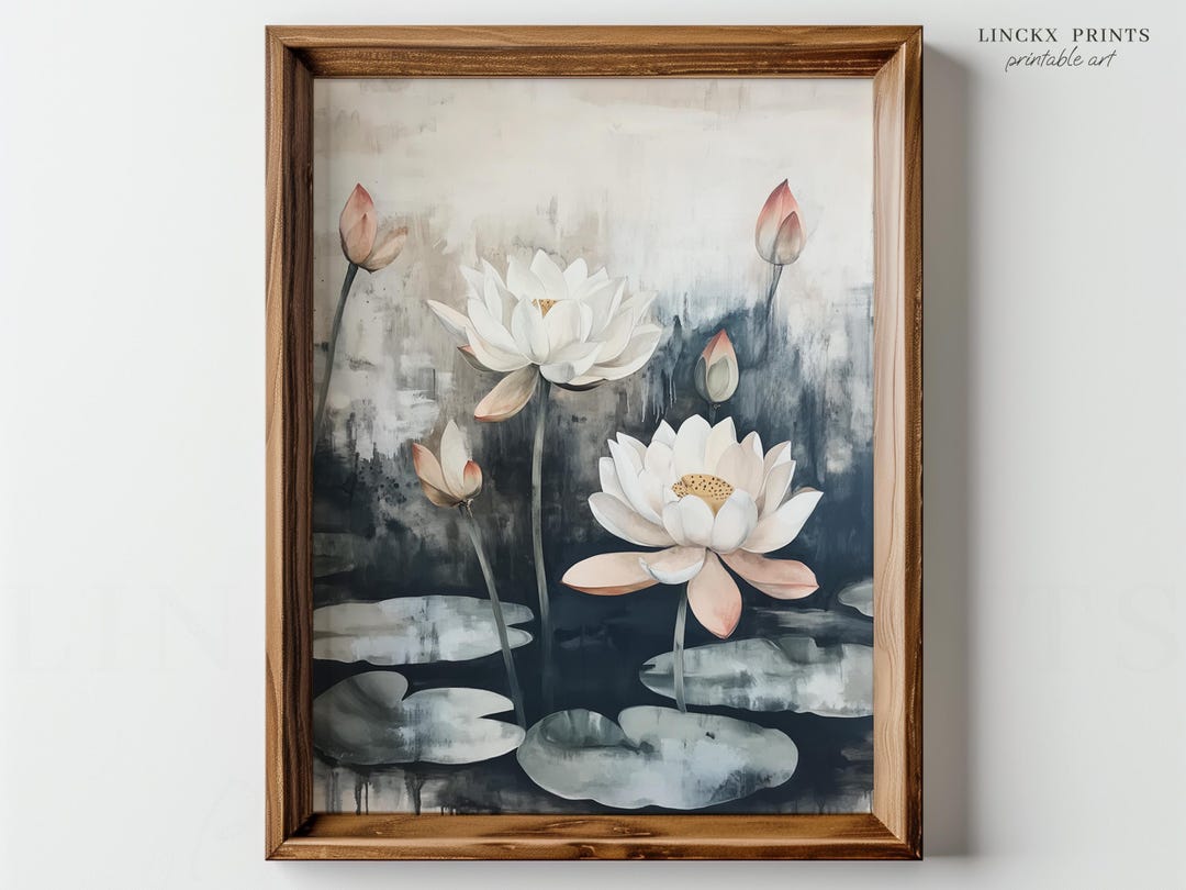 Lotus Flower Wall Art, Botanical Prints, Watercolor Minimalist ...