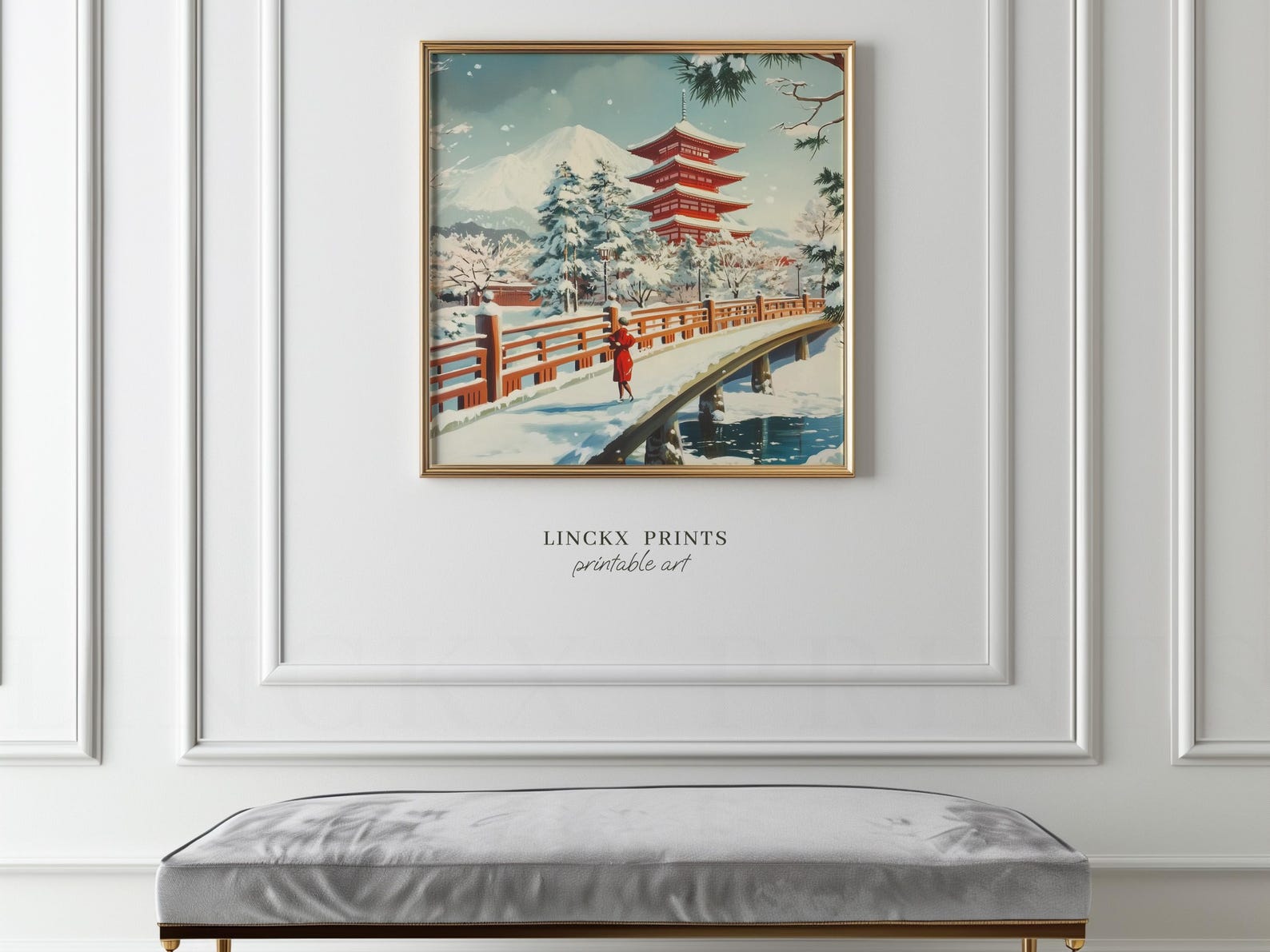 Winter Wall Art, Japan Printable Poster, Snow Landscape Digital ...