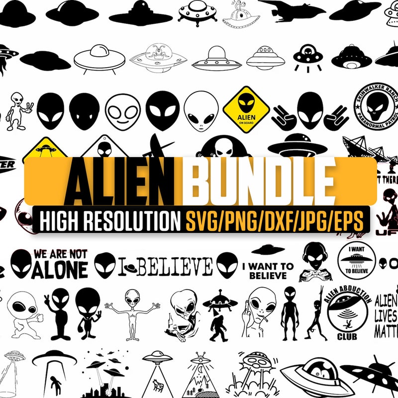Alien Ufo Svg Files - Etsy