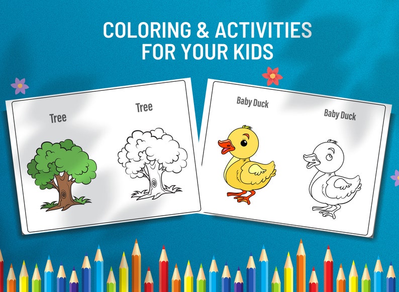 30 Printable Preschool Coloring Pages for Kids Toddlers - Etsy