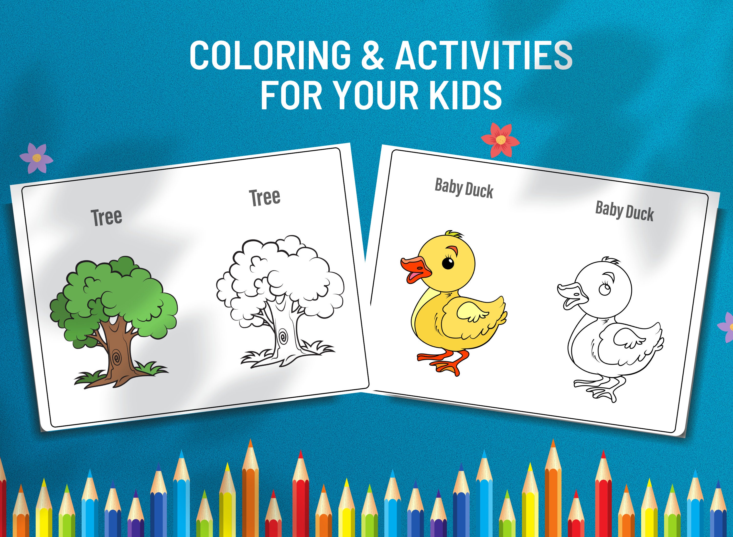 30 Printable Preschool Coloring Pages for Kids, Toddlers, Coloring Book ...