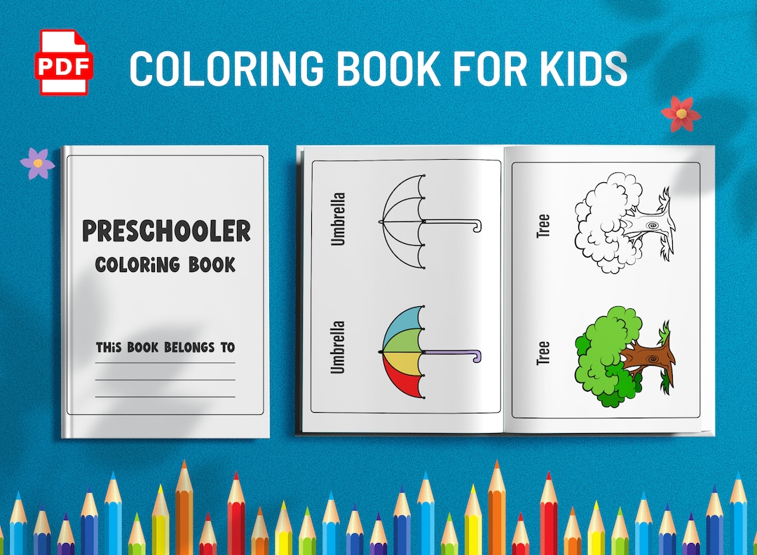 30 Printable Preschool Coloring Pages for Kids, Toddlers, Coloring Book ...