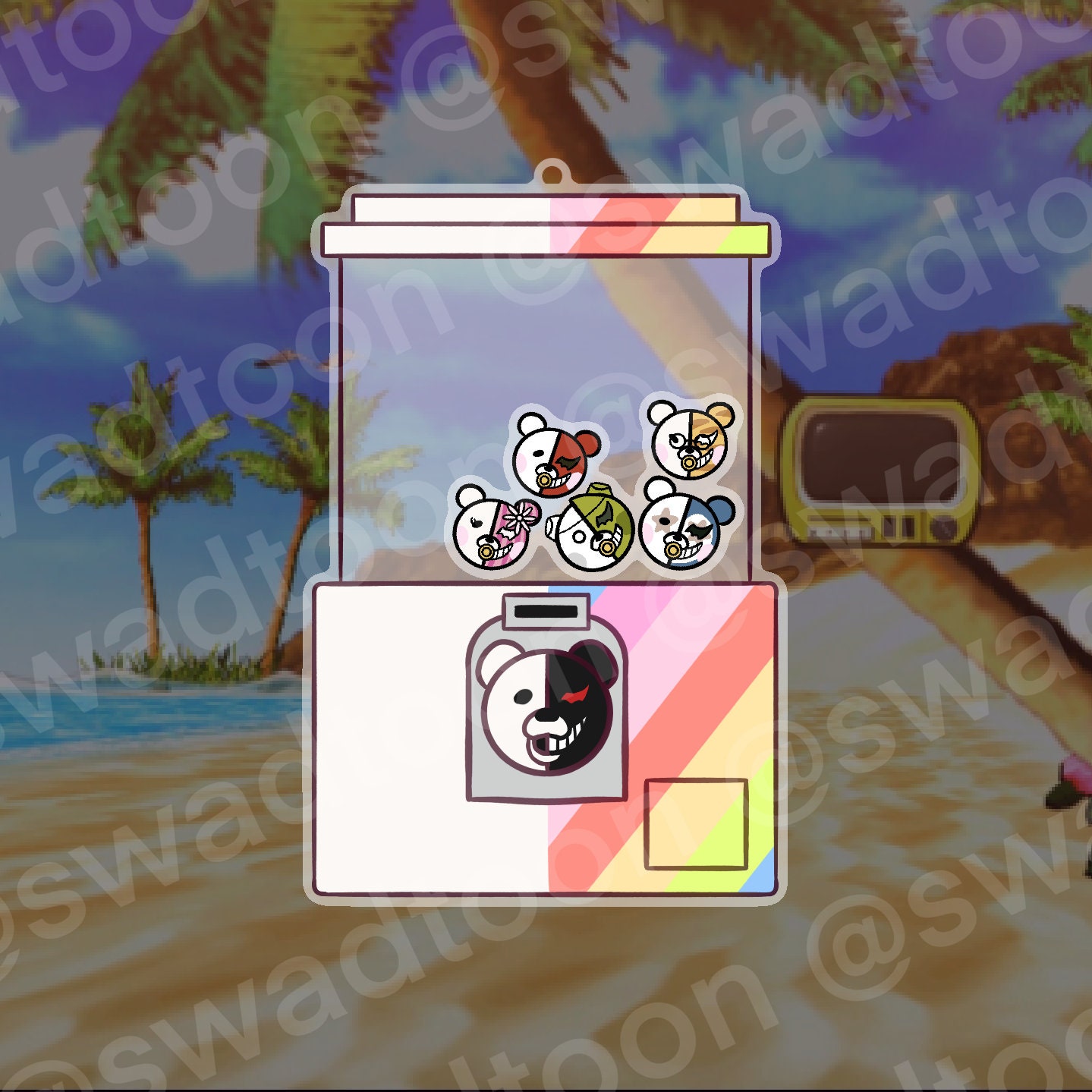 Danganronpa Inspired Mono-mono Machine Monokubs Shaker Charm - Etsy