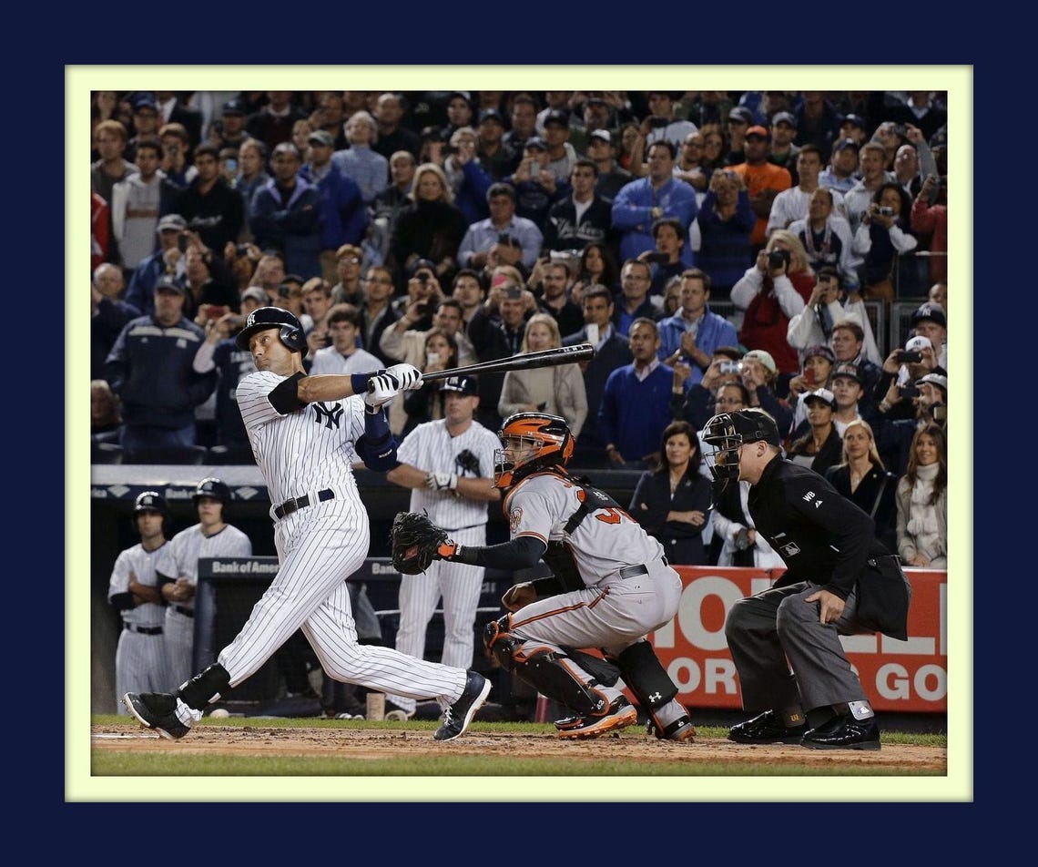 Core 4 at Yankee Stadium 11x14 Double Matted Panoramic 8x12 Photo Print Jeter Rivera Posada ...