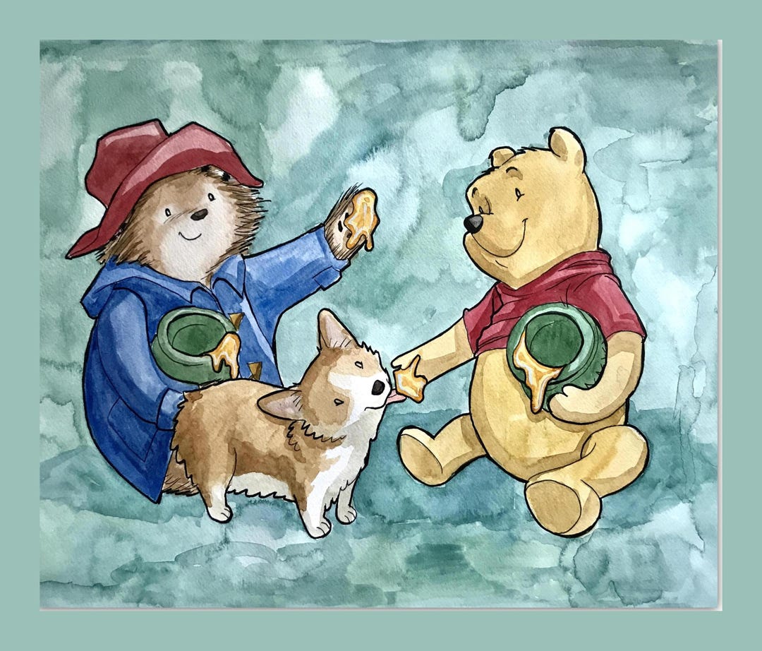 Unique Blanket Paddington and Winnie the Pooh 30x40 for Child Bedroom ...