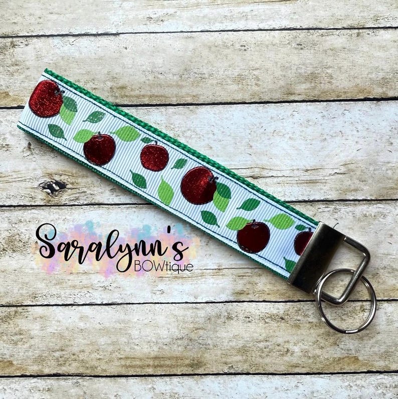Keyfob Keychain Wristlet Apples - Etsy