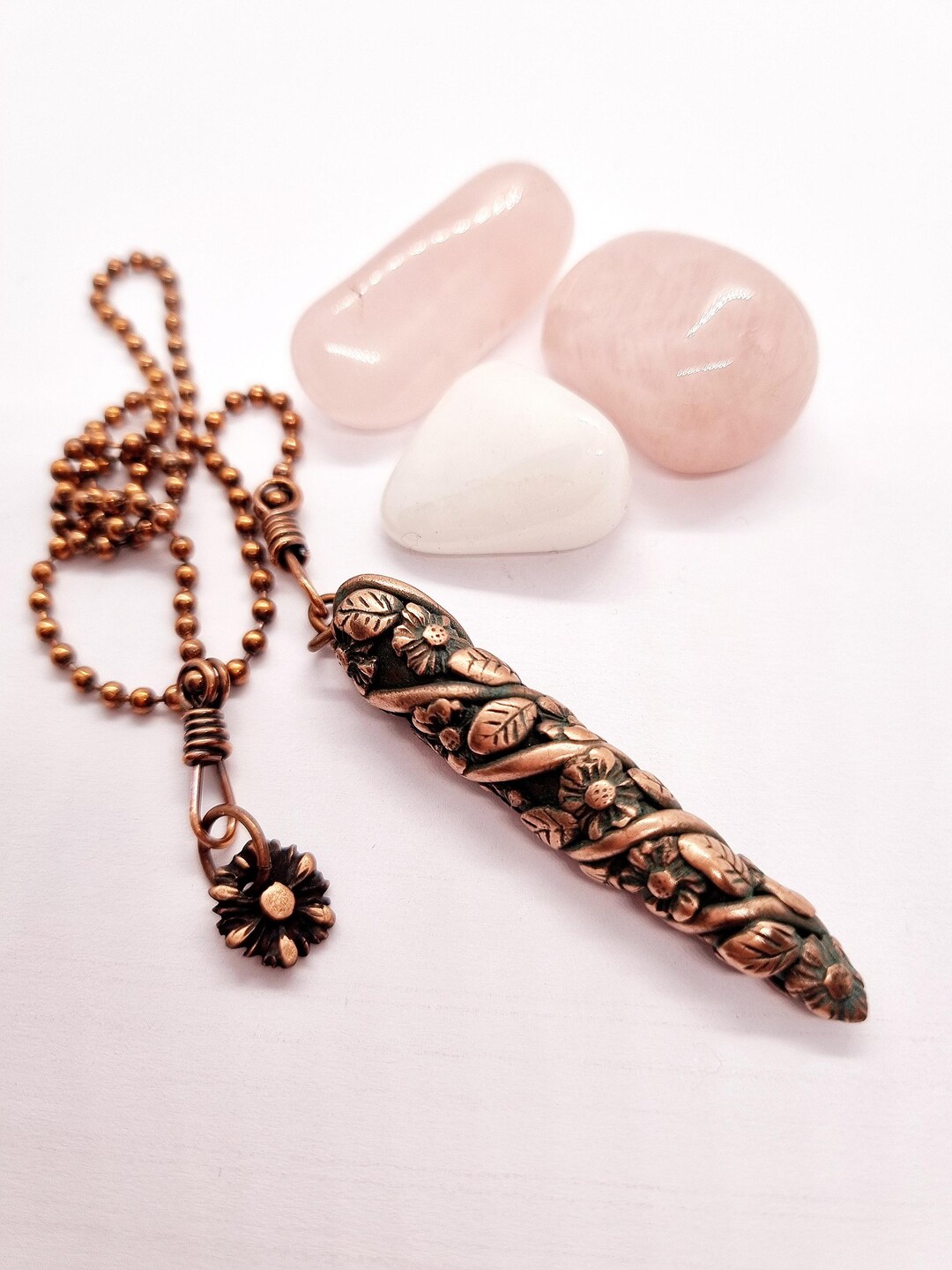 Handmade Copper Dowsing Pendulum, Reiki Chakra Pendulum, Divination ...