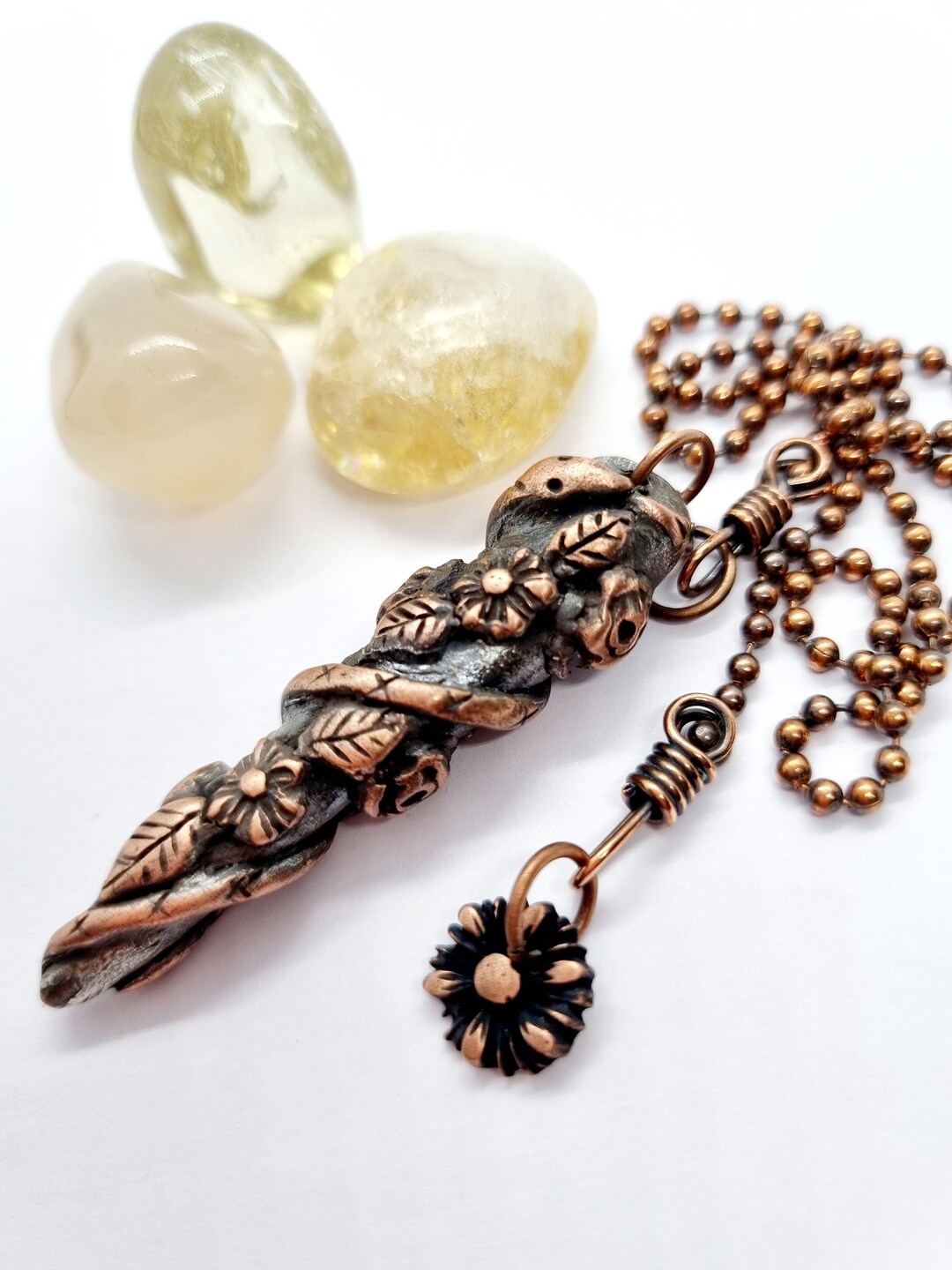 Handforged Copper Silver Pendulum, Psychic Communication Aid, Unique ...